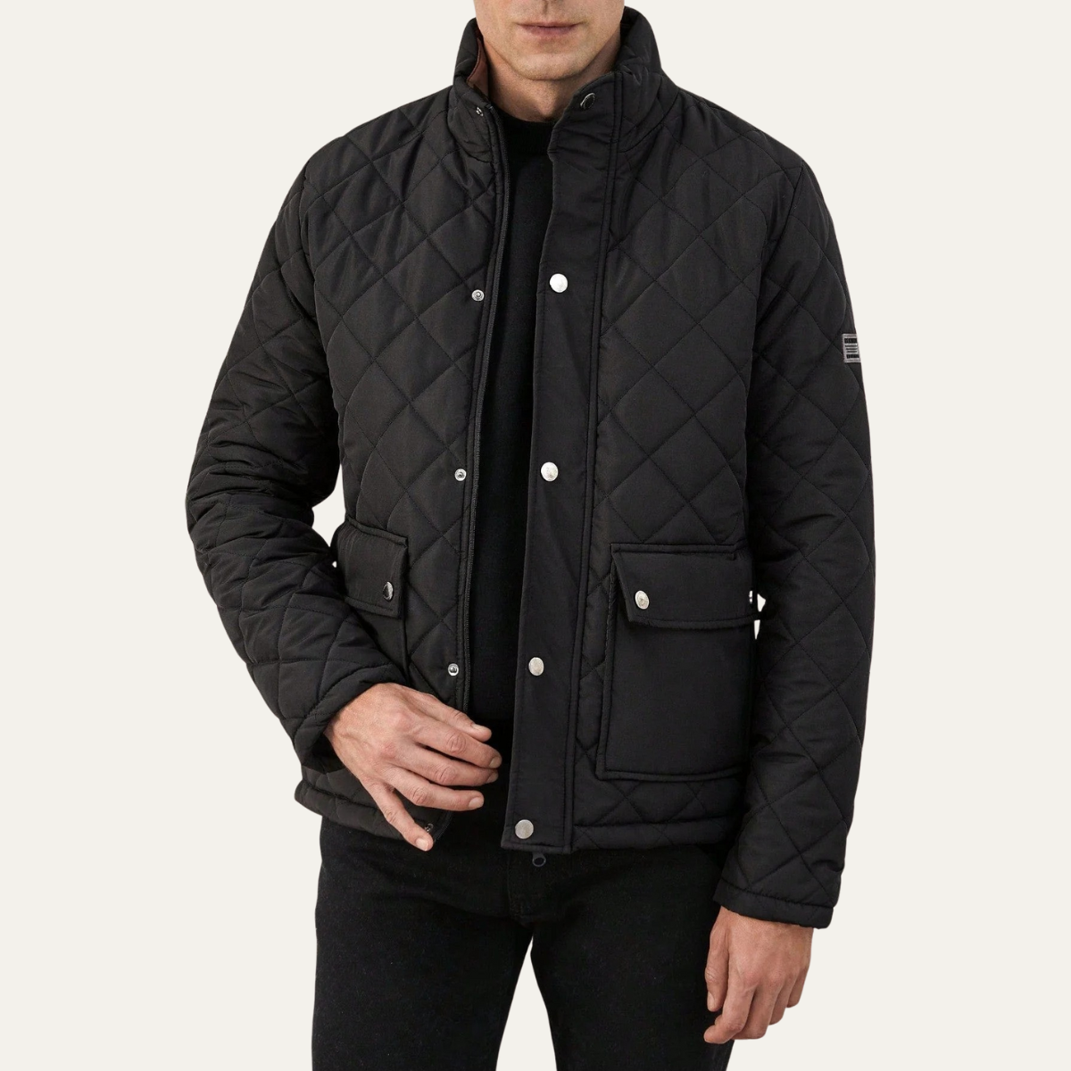 Men’s Diamond Quilted Barn Jacket – Classic Field Outerwear – VogeLuxe