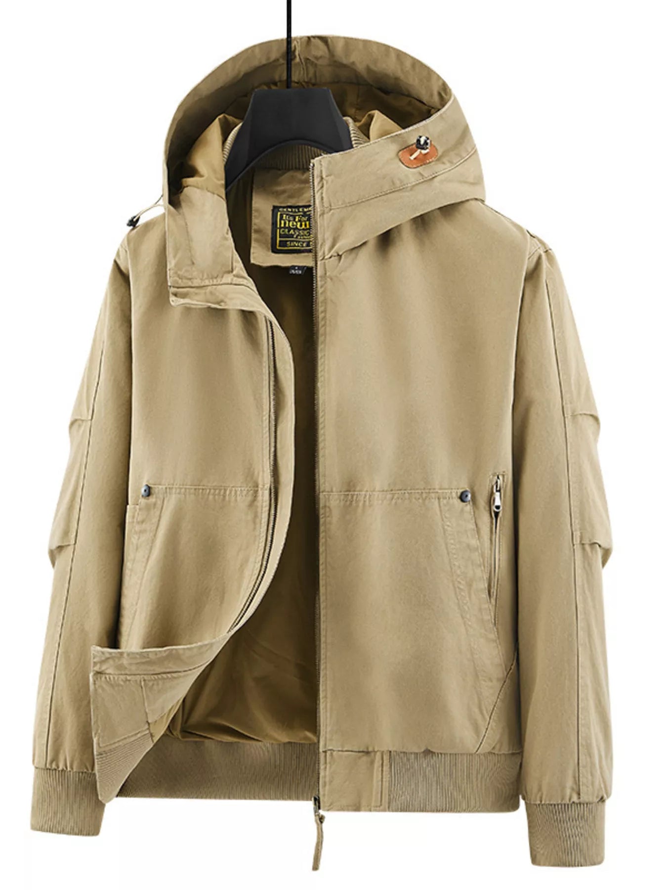 Men’s Plus-Size Zip-Up Hooded Jacket – VogeLuxe