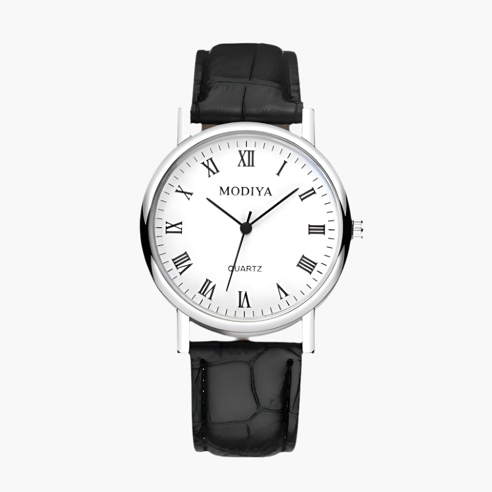 Classic Roman Leather Watch – Timeless Elegance by Luxoo – VogeLuxe