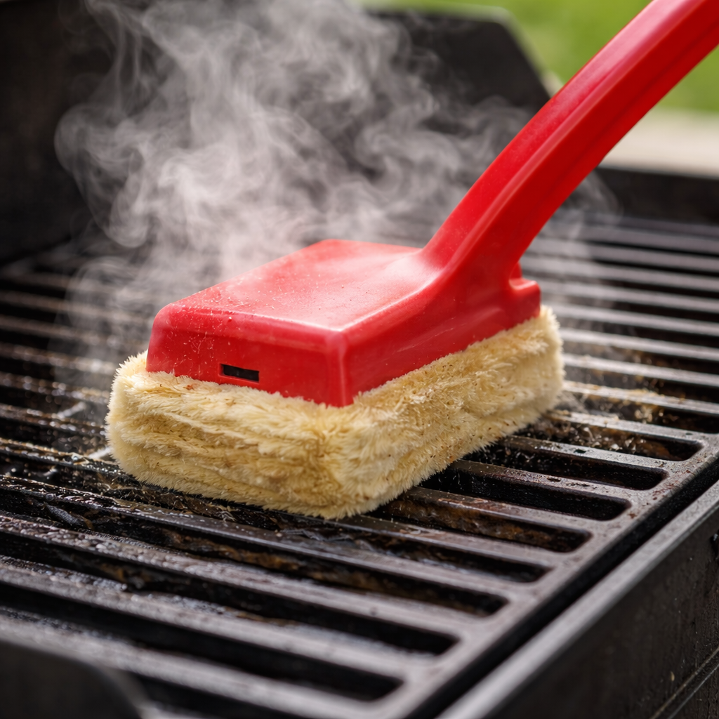 Grill Cleaning Brush Steam Scrubber Long Handle BBQ Tool – VogeLuxe