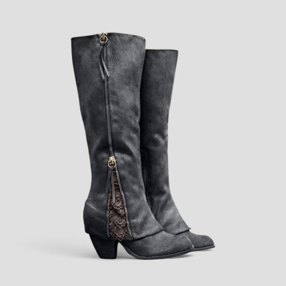 Orthopedic Knee High Zipper Boots for Women – VogeLuxe