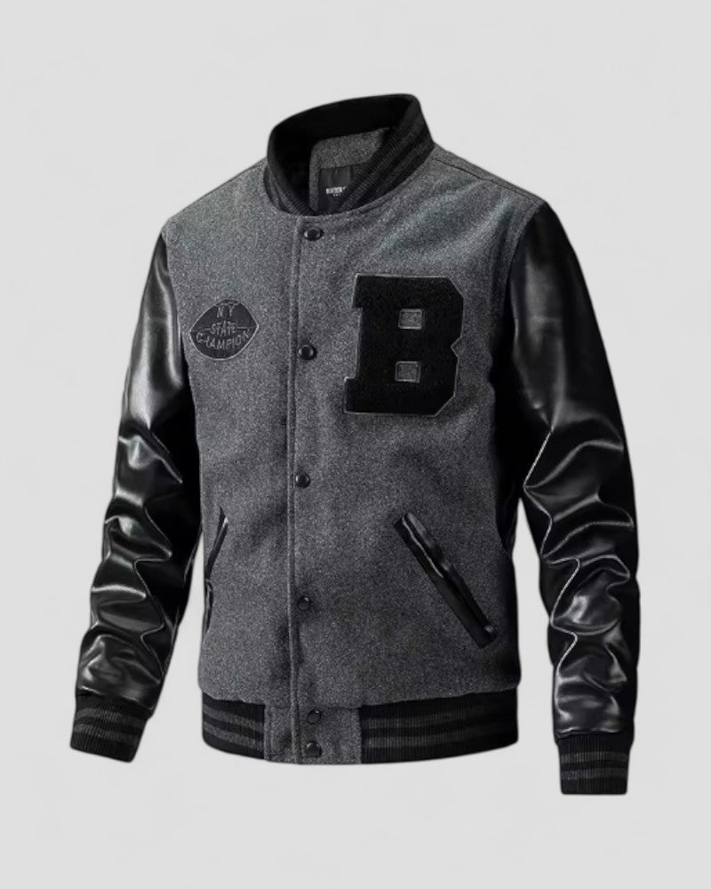 Men’s Classic Varsity Jacket – Letterman Style Jacket – VogeLuxe